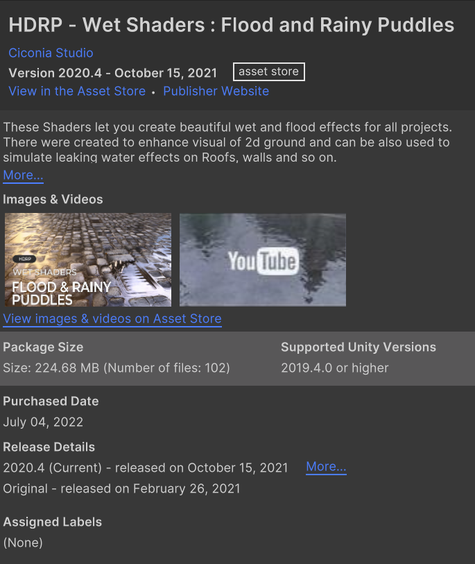 Rain, raindrops, puddles, and water in Unity HDRP – Extra Ordinary, the ...